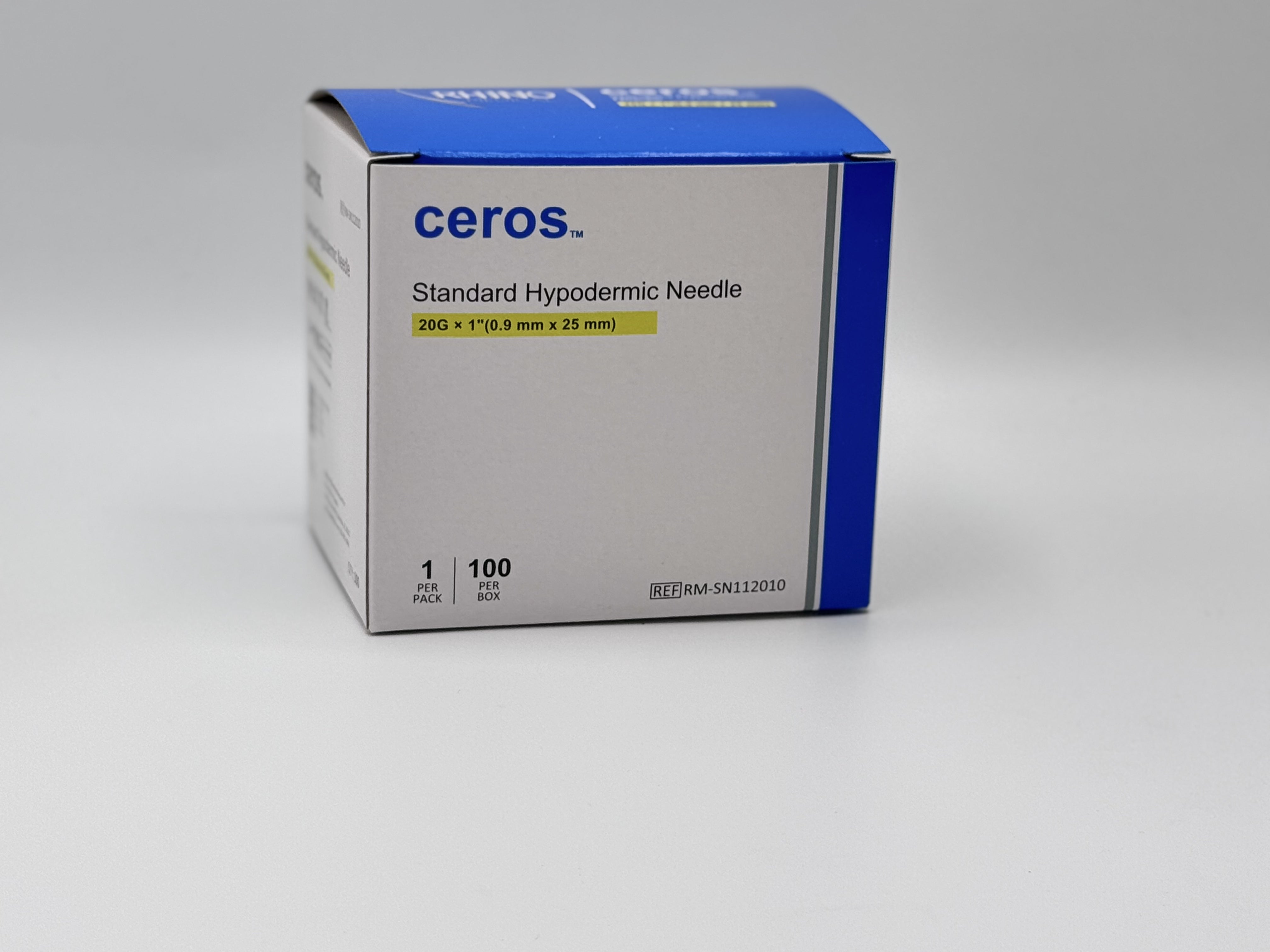 Ceros 20 Gauge 1 inch length Standard Hypodermic Needle, 20G x 1 ...