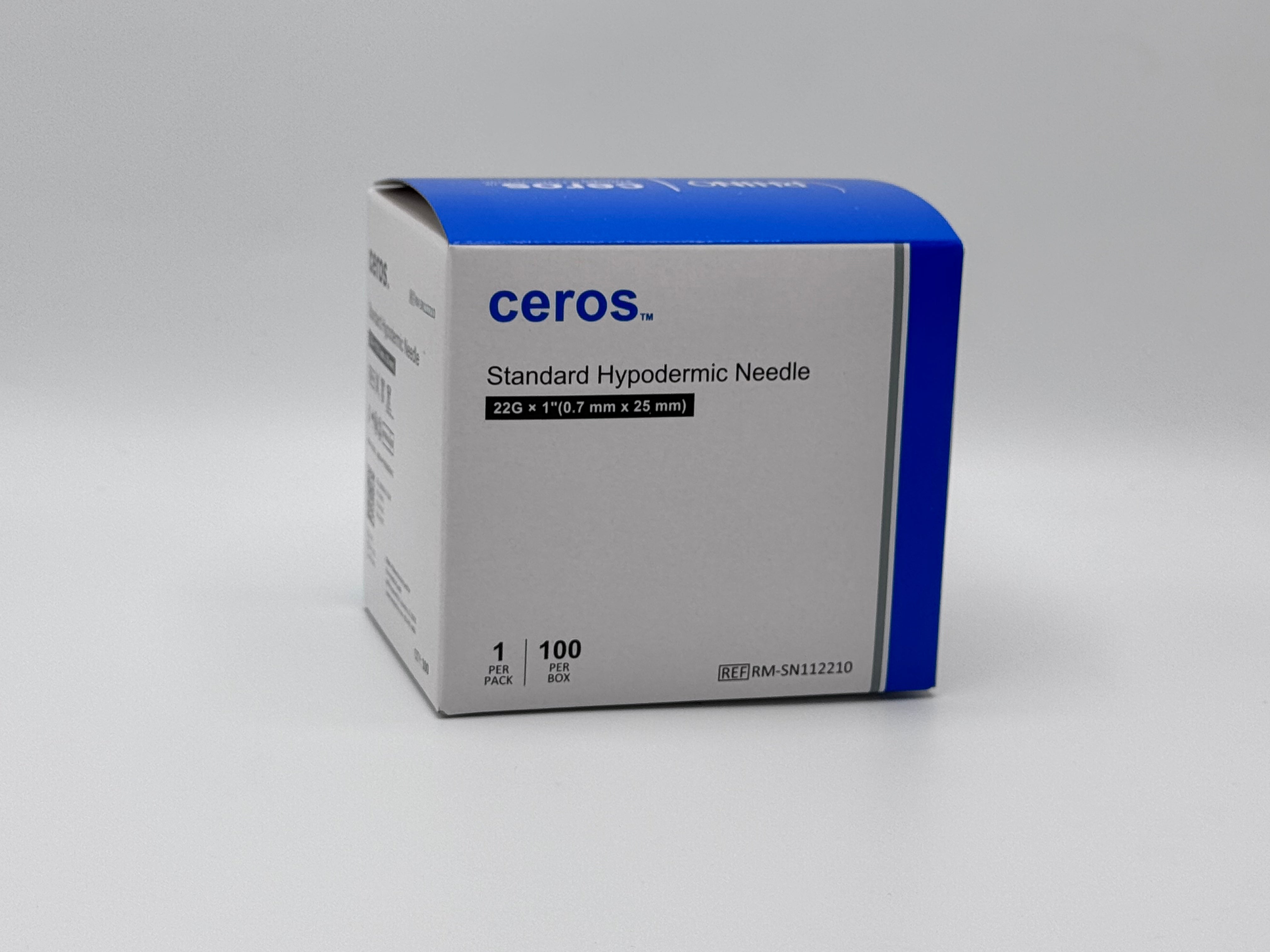 Ceros 22 Gauge 1 inch length Standard Hypodermic Needle, 22G x 1 ...