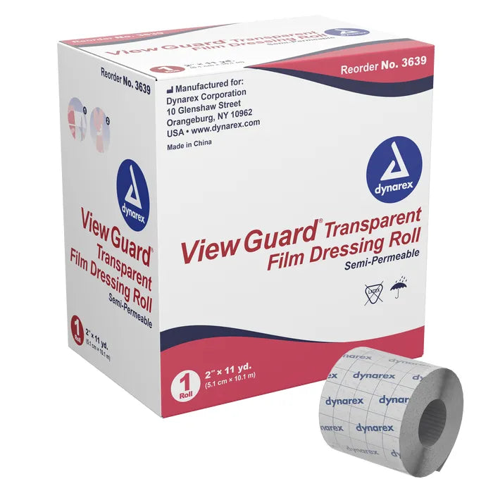 Dynarex View Guard Transparent Dressing Rolls - Non-Sterile, Various O ...
